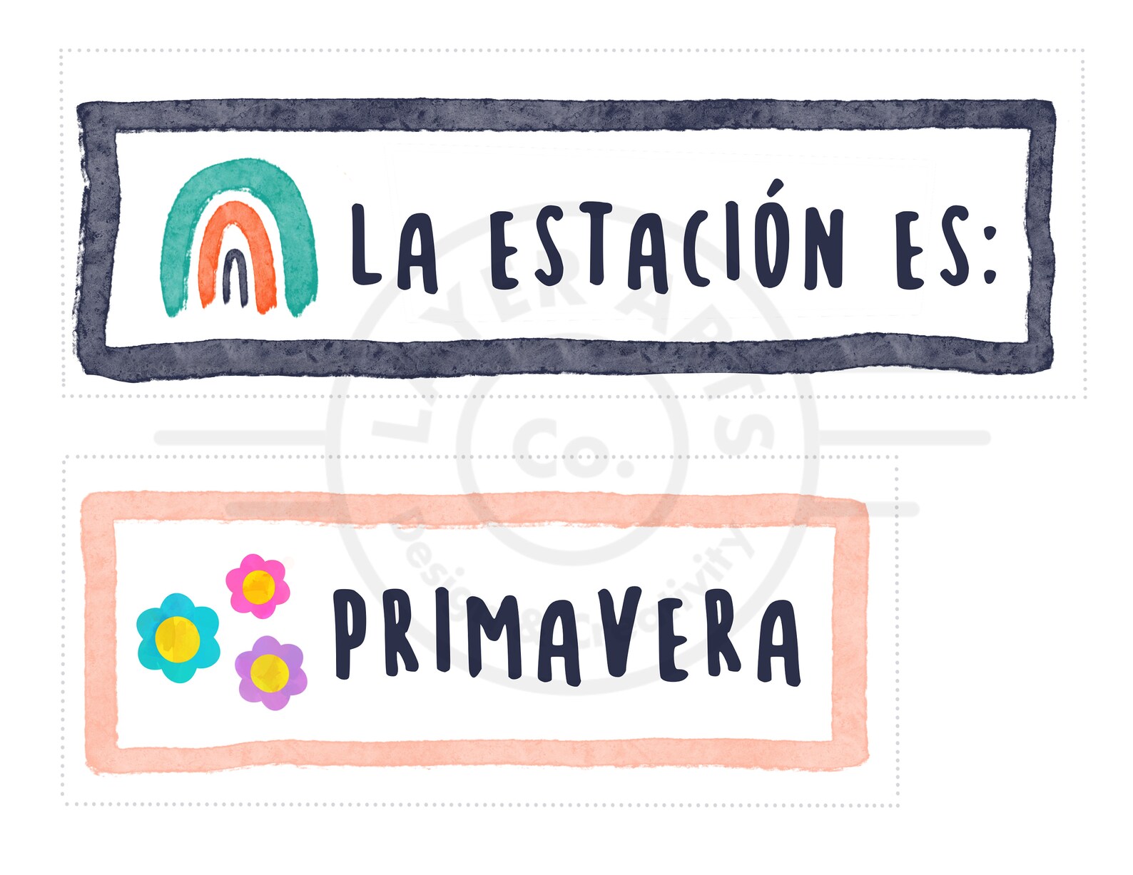 The Seasons Spanish Classroom Printable La Estación Es - Etsy