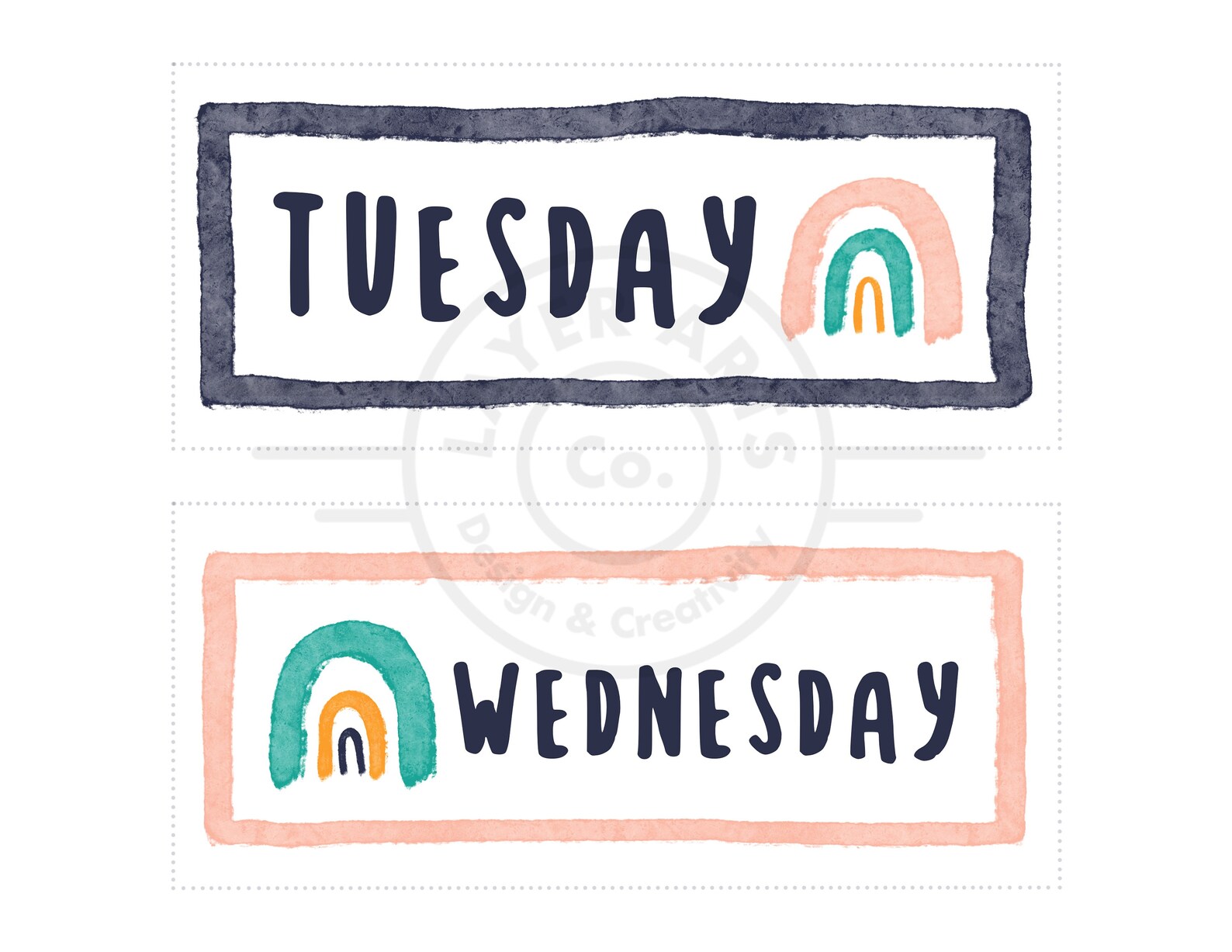 Days of the Week Rainbow Themed Classroom Printable - Etsy