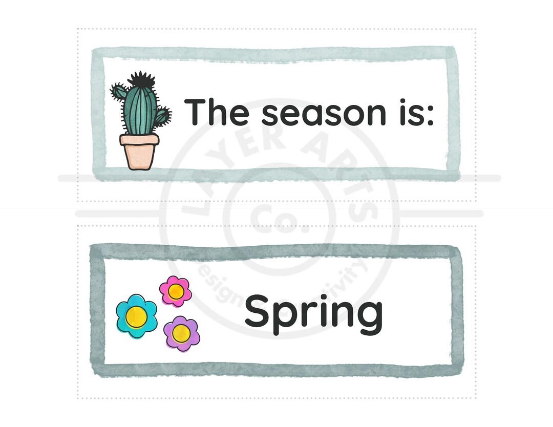 The Seasons Cactus and Succulent Classroom Printable - Etsy