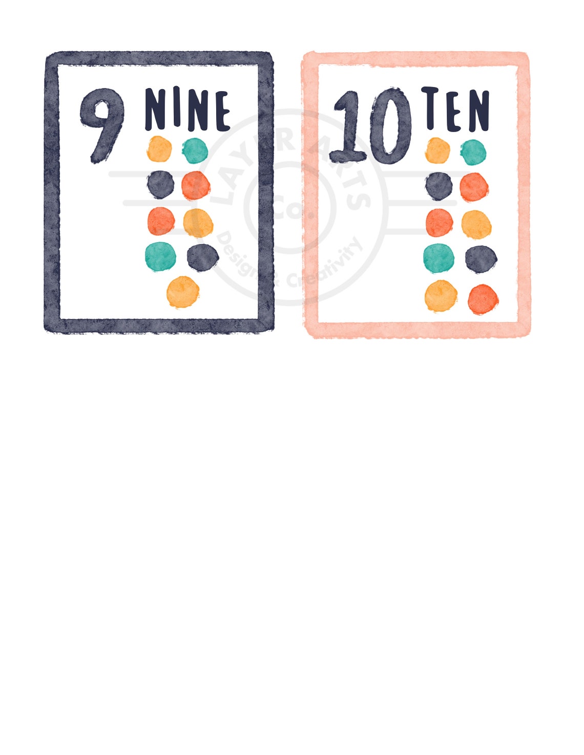 Number Flashcards Rainbow Themed Classroom Printable | Etsy