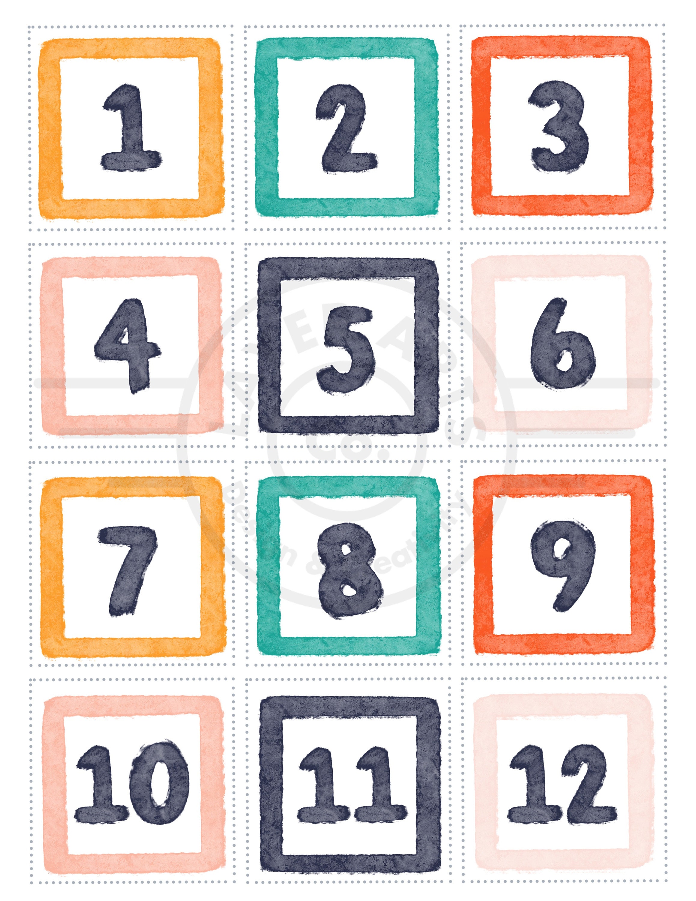 BUNDLE Pocket Calendar Days of the Week & Numbers - Etsy