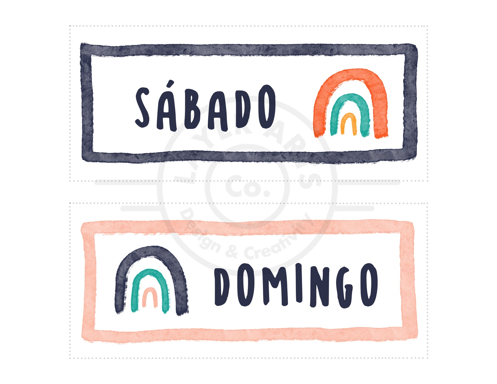 Spanish Days of the Week Rainbow Themed Classroom Printable - Los Días ...