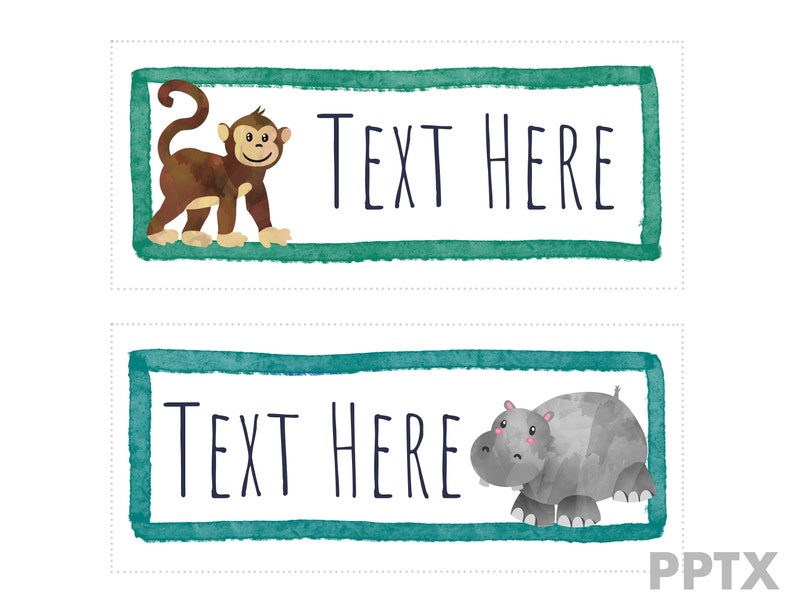 Editable Safari Animal Cubby Name Tags Label Themed Classroom ...