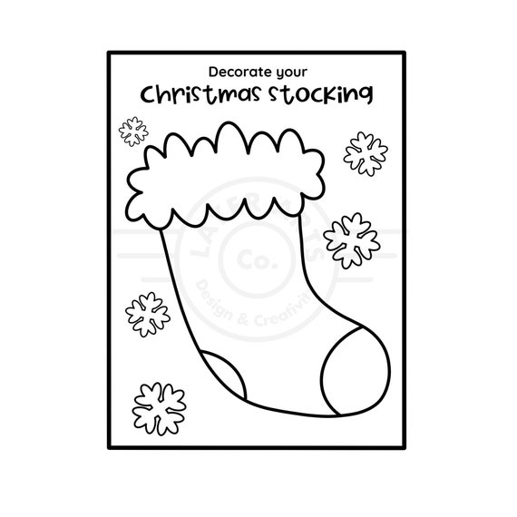 Christmas Stocking Activity Sheets Christmas Stocking | Etsy