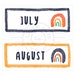 BUNDLE Calendar Months and Numbers Rainbow Themed Classroom Printable ...