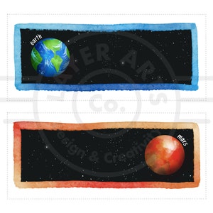 Classroom Name Tags Label Editable Cubby Name Tags Planet Themed ...