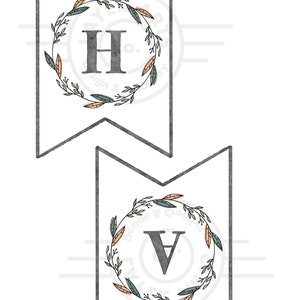 BANNER PRINTABLE - Thankful / Happy Thanksgiving, Thanksgiving Bunting ...