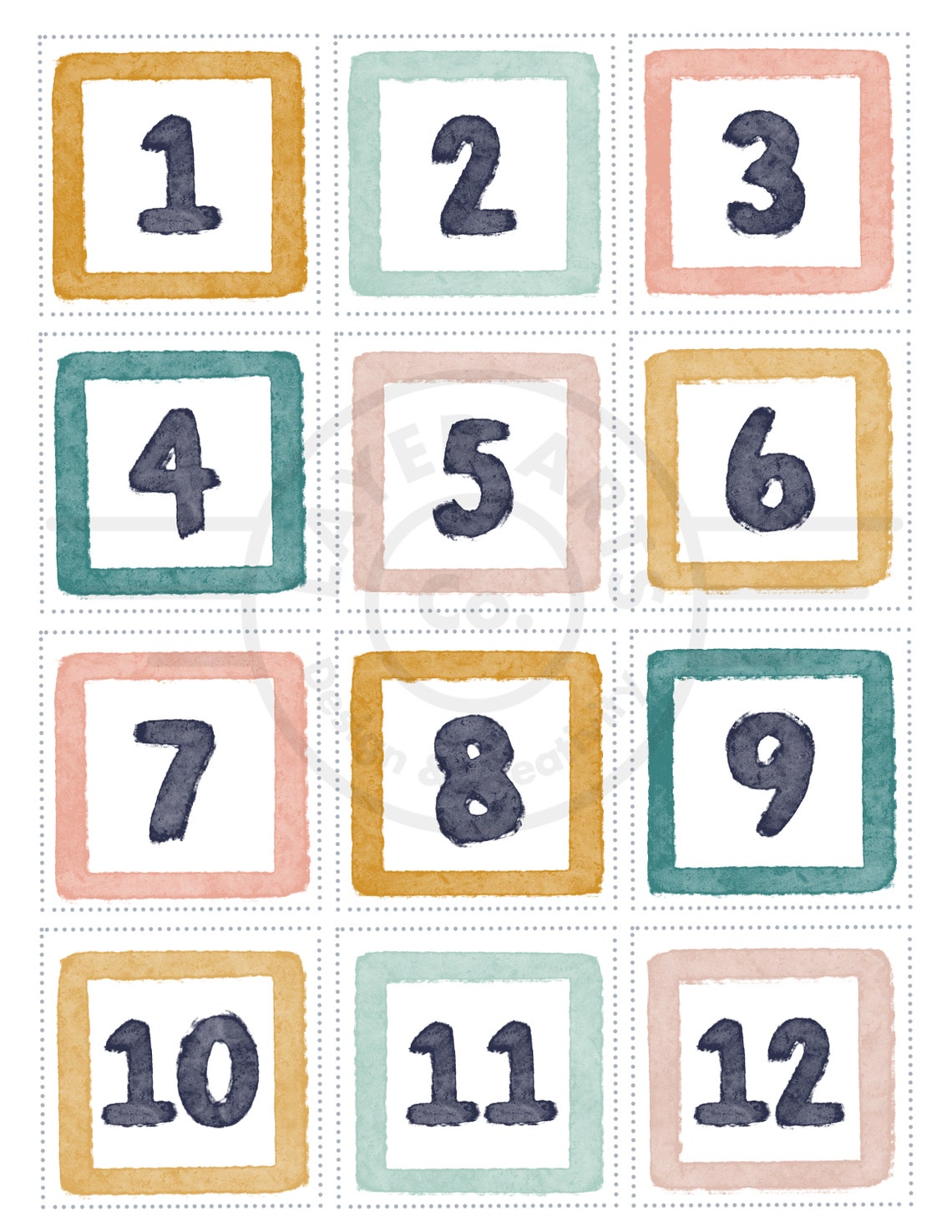 BUNDLE - Calendar Boho Rainbow Days of the Week, Months of the Year ...