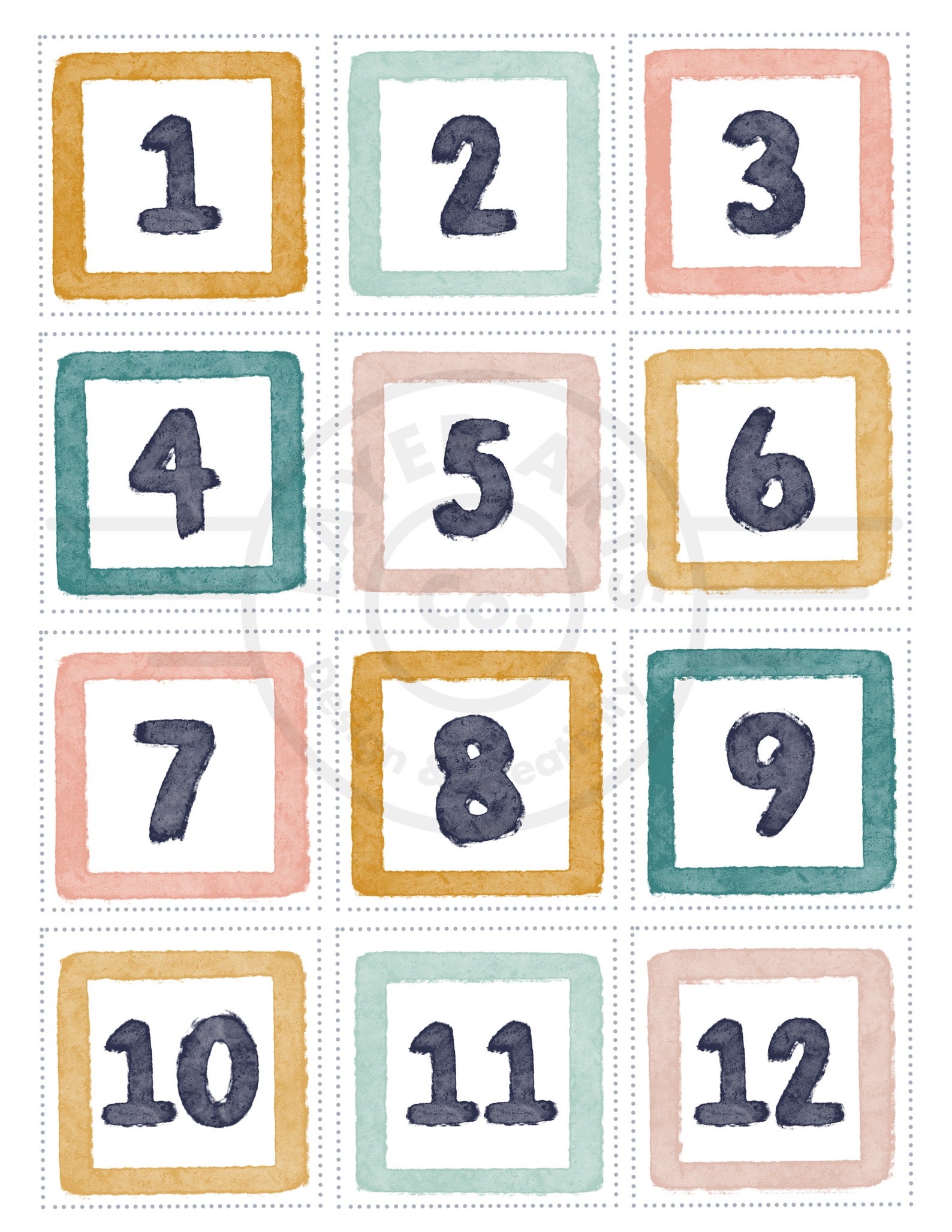 BUNDLE - Calendar Boho Rainbow Days of the Week, Months of the Year ...