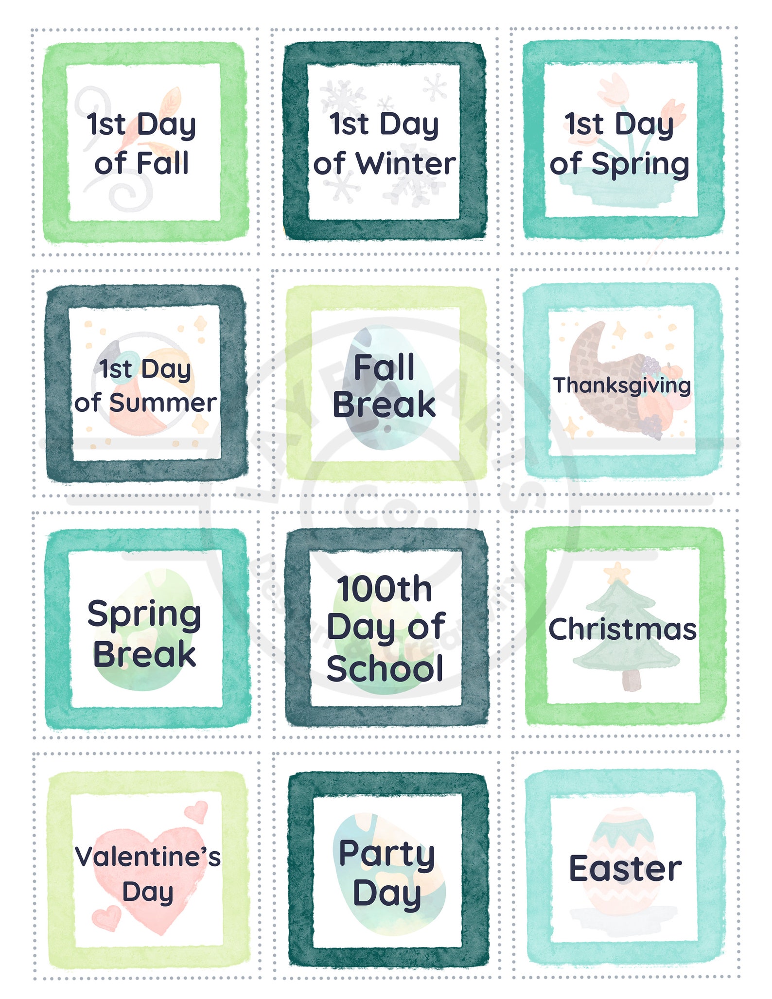 BUNDLE Pocket Dinosaur Calendar Days of the Week Months of | Etsy