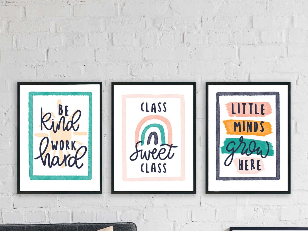 BUNDLE - Poster Pack Rainbow Themed Classroom Printables - Etsy