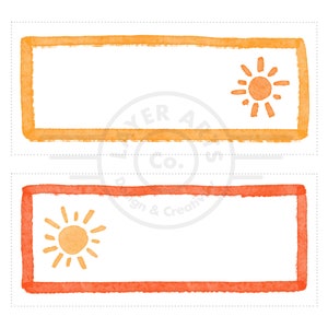 Classroom Name Tags Label Sun Themed Classroom Printable - Etsy