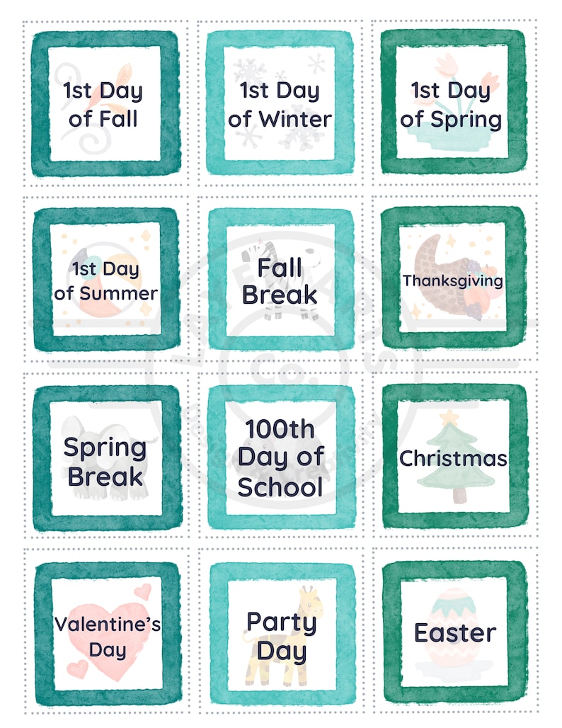 BUNDLE - Safari Calendar Months and Numbers Safari Themed Classroom ...