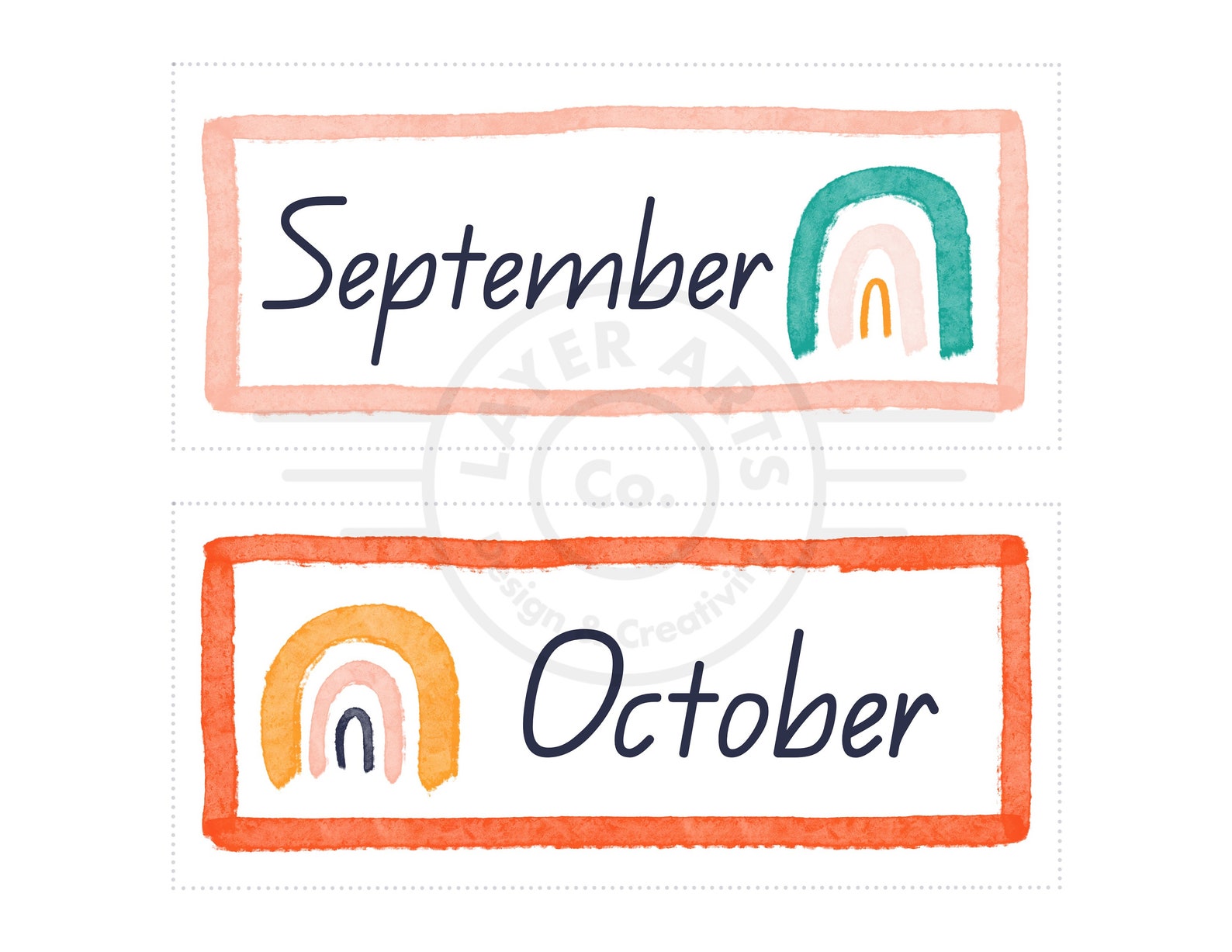 QLD Months of the Year Rainbow Themed Classroom Printable Queensland ...