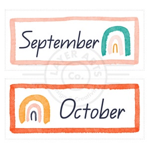QLD Months of the Year Rainbow Themed Classroom Printable Queensland ...