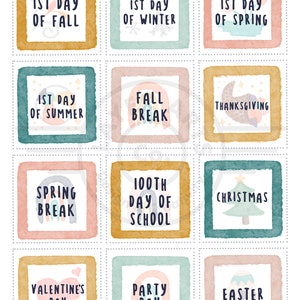 BUNDLE - Calendar Boho Rainbow Days of the Week, Months of the Year ...