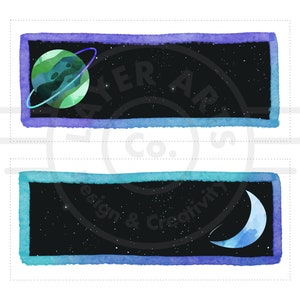 Classroom Cubby Name Tags Label Editable Space Planets Themed Printable ...