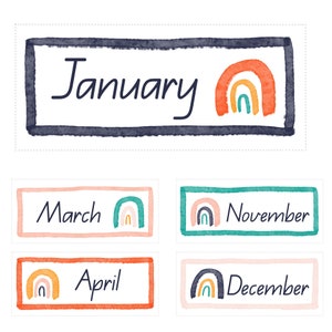 QLD Months of the Year Rainbow Themed Classroom Printable Queensland ...