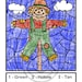 Scarecrow Color by Number Activity Page Autumn Activity Sheet Fall ...