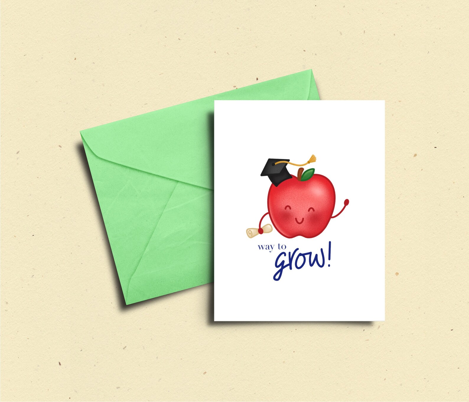 Printable Apple Greeting Card - Food Puns - Graduation Card ...