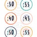 Classroom Clock Labels clock Activity Rainbow Theme - Etsy