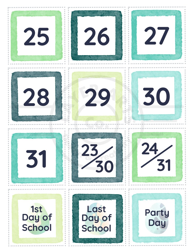 BUNDLE Pocket Dinosaur Calendar Days of the Week Months of | Etsy