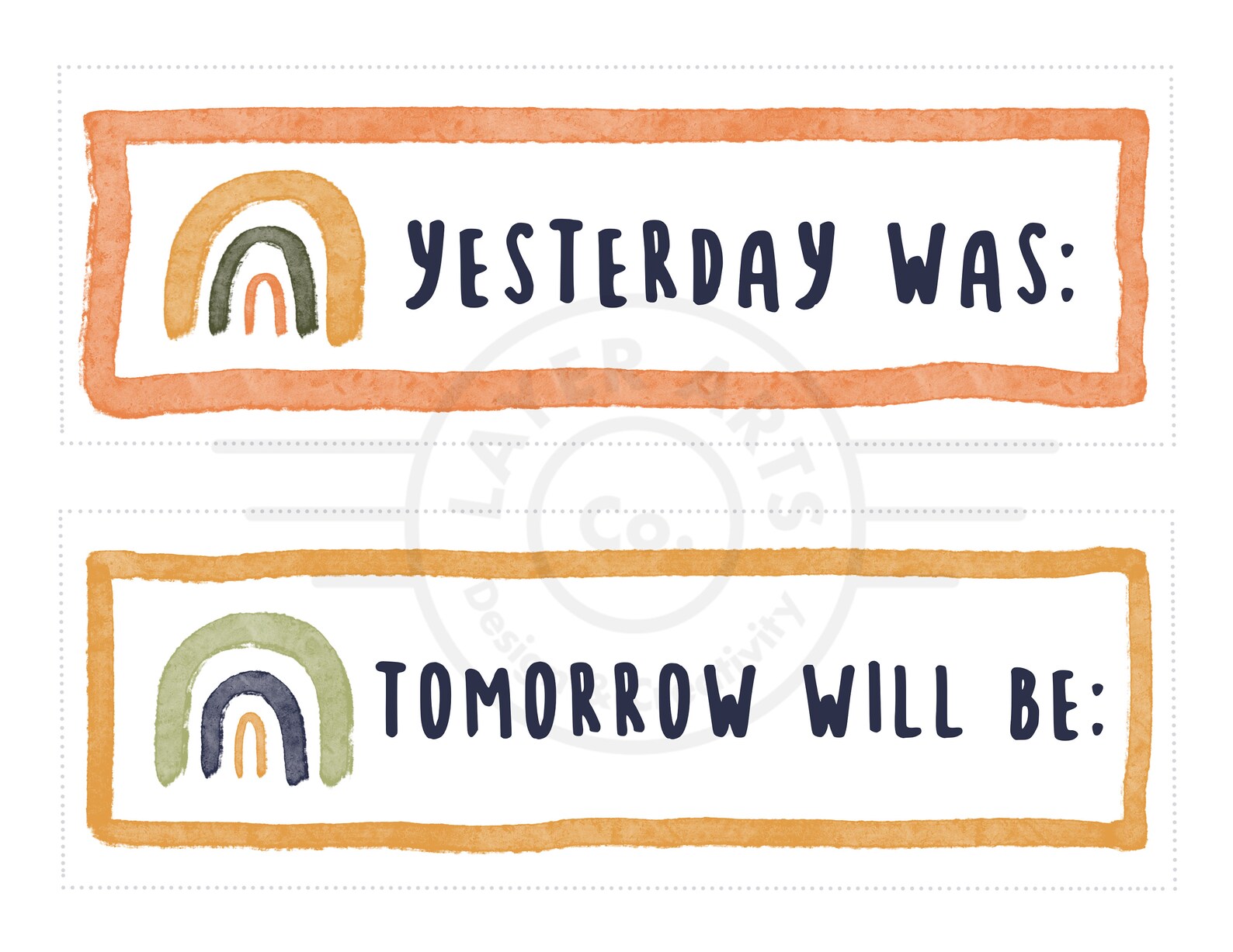 Days of the Week Neutral Themed Classroom Printable | Etsy