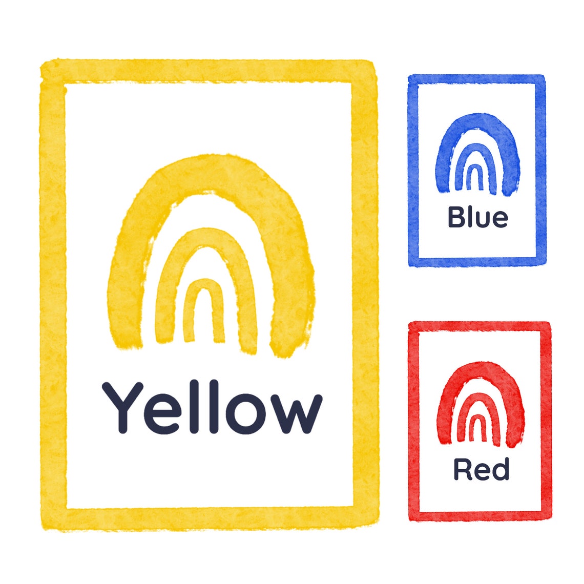 Color Posters Rainbow Classroom Theme Wall Decor Kindergarten - Etsy