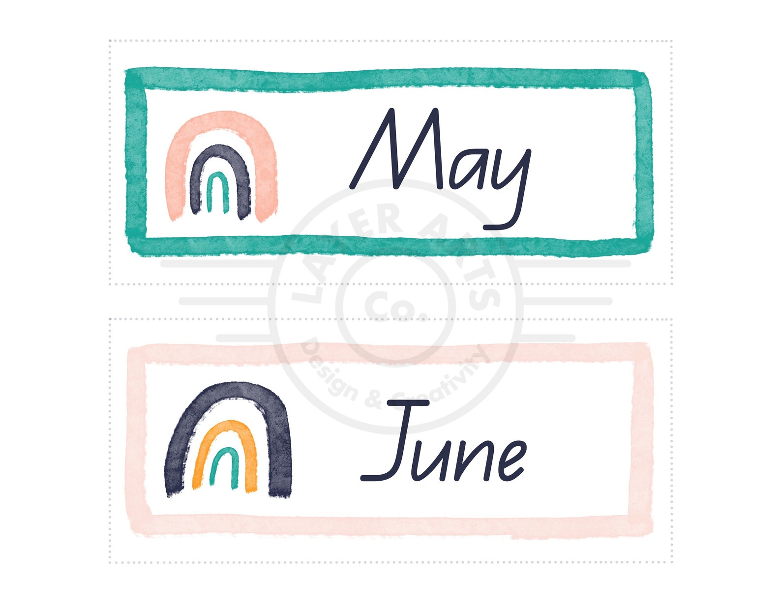 QLD Months of the Year Rainbow Themed Classroom Printable Queensland ...