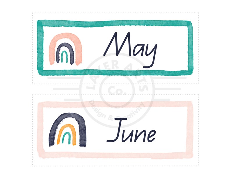 QLD Months of the Year Rainbow Themed Classroom Printable Queensland ...