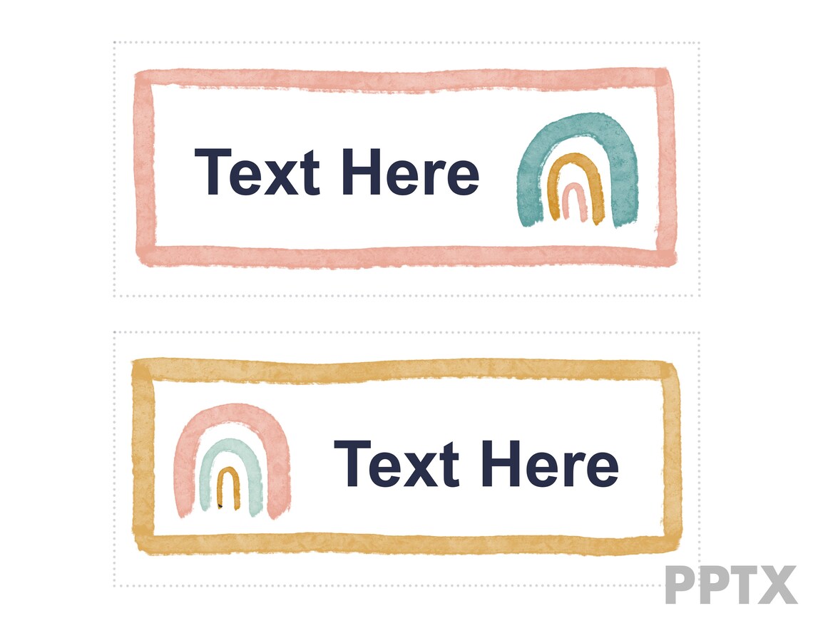 Boho Rainbow Classroom Name Tags Label Editable Themed | Etsy