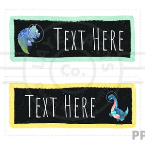 Editable Cubby Classroom Name Tags Label Space Dinosaur Themed ...