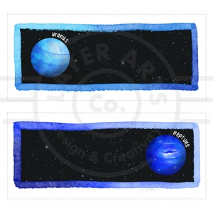 Classroom Name Tags Label Editable Cubby Name Tags Planet Themed ...