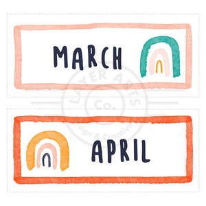 BUNDLE - Days and Months Rainbow Themed Classroom Printables - Etsy