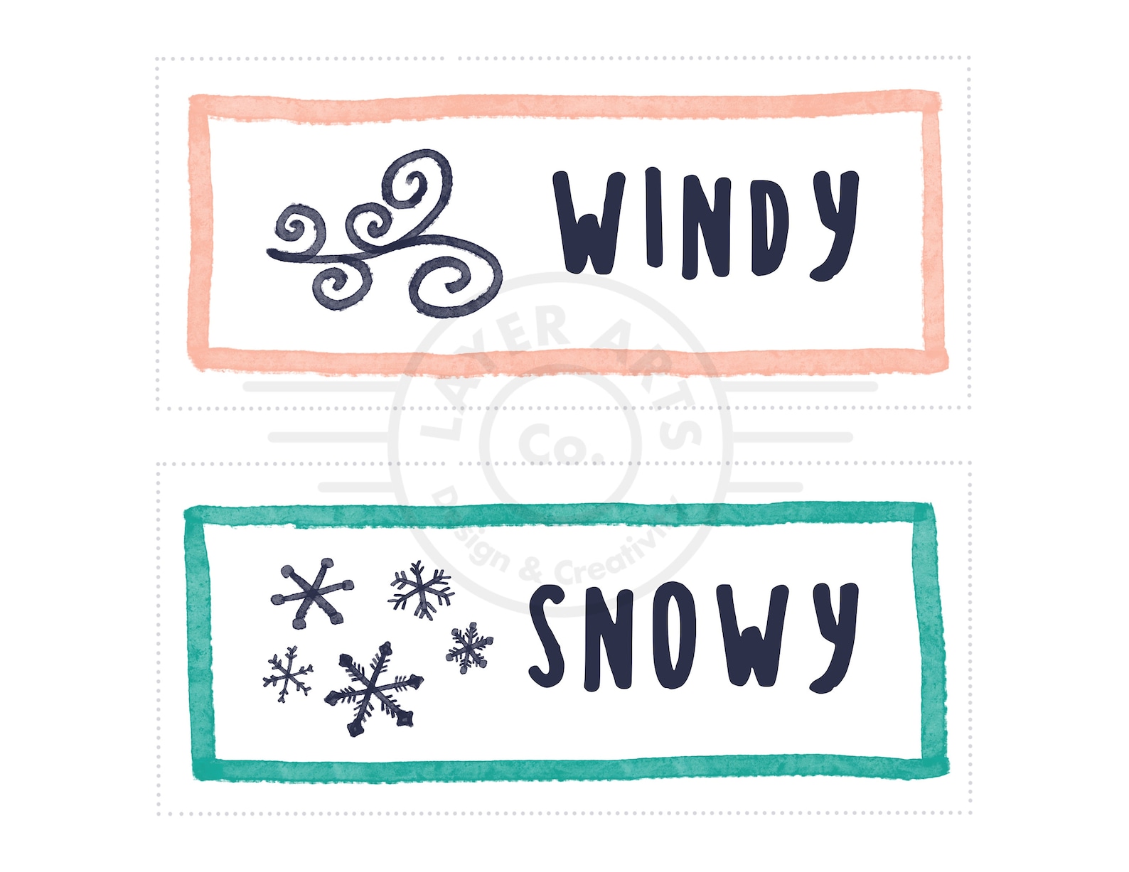 Weather Rainbow Themed Printable Classroom Printable - Etsy