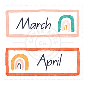 QLD Months of the Year Rainbow Themed Classroom Printable Queensland ...