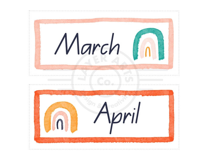 QLD Months of the Year Rainbow Themed Classroom Printable Queensland ...
