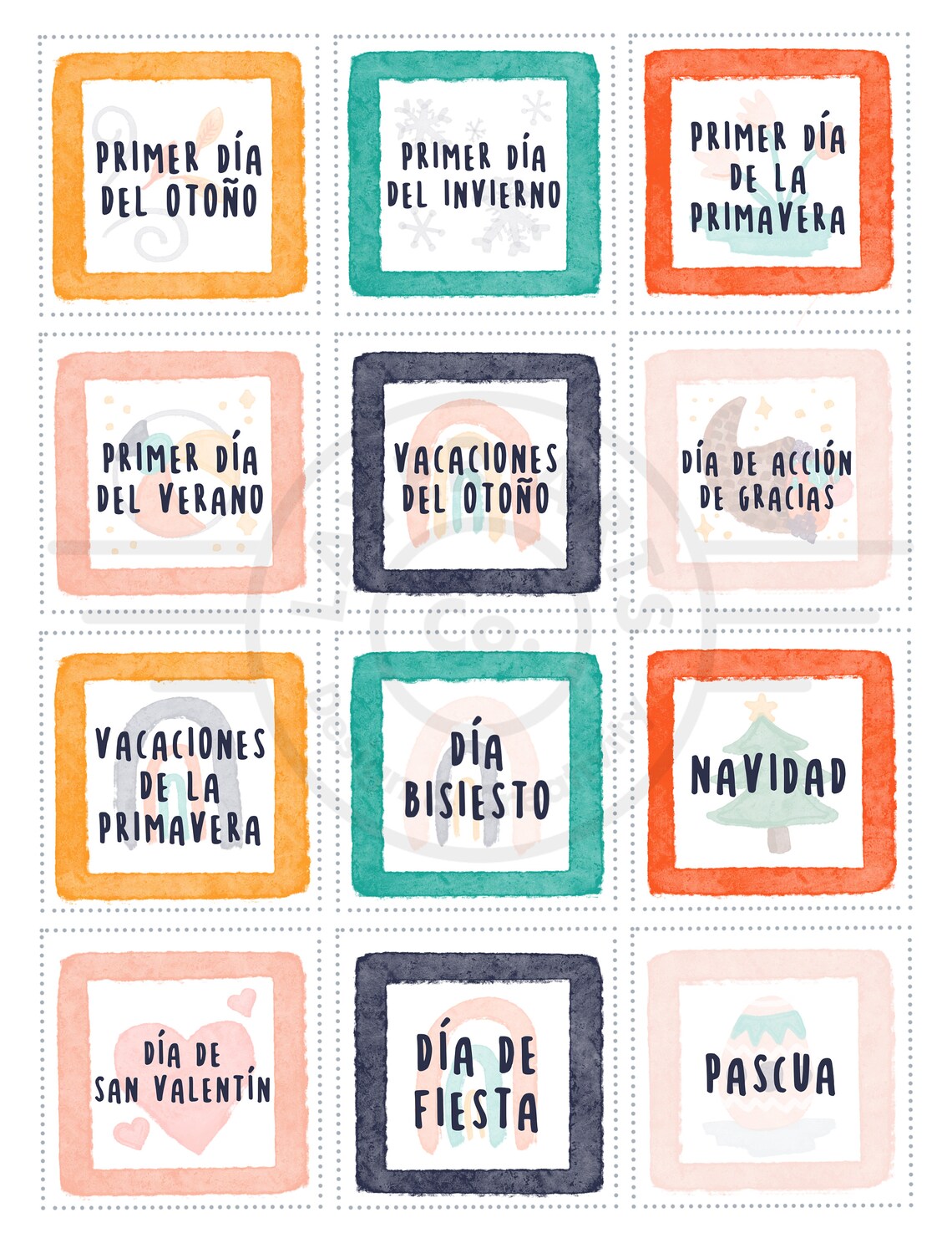 BUNDLE - Spanish Pocket Calendar Days of the Week & Numbers ...