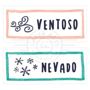 Spanish Weather Rainbow Themed Classroom Printable - El Clima De Hoy ...