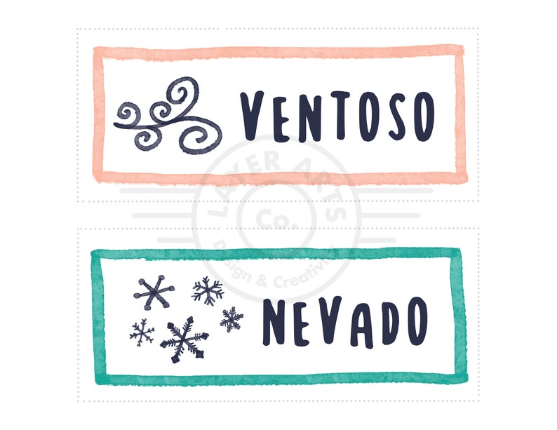 Spanish Weather Rainbow Themed Classroom Printable - El Clima De Hoy ...