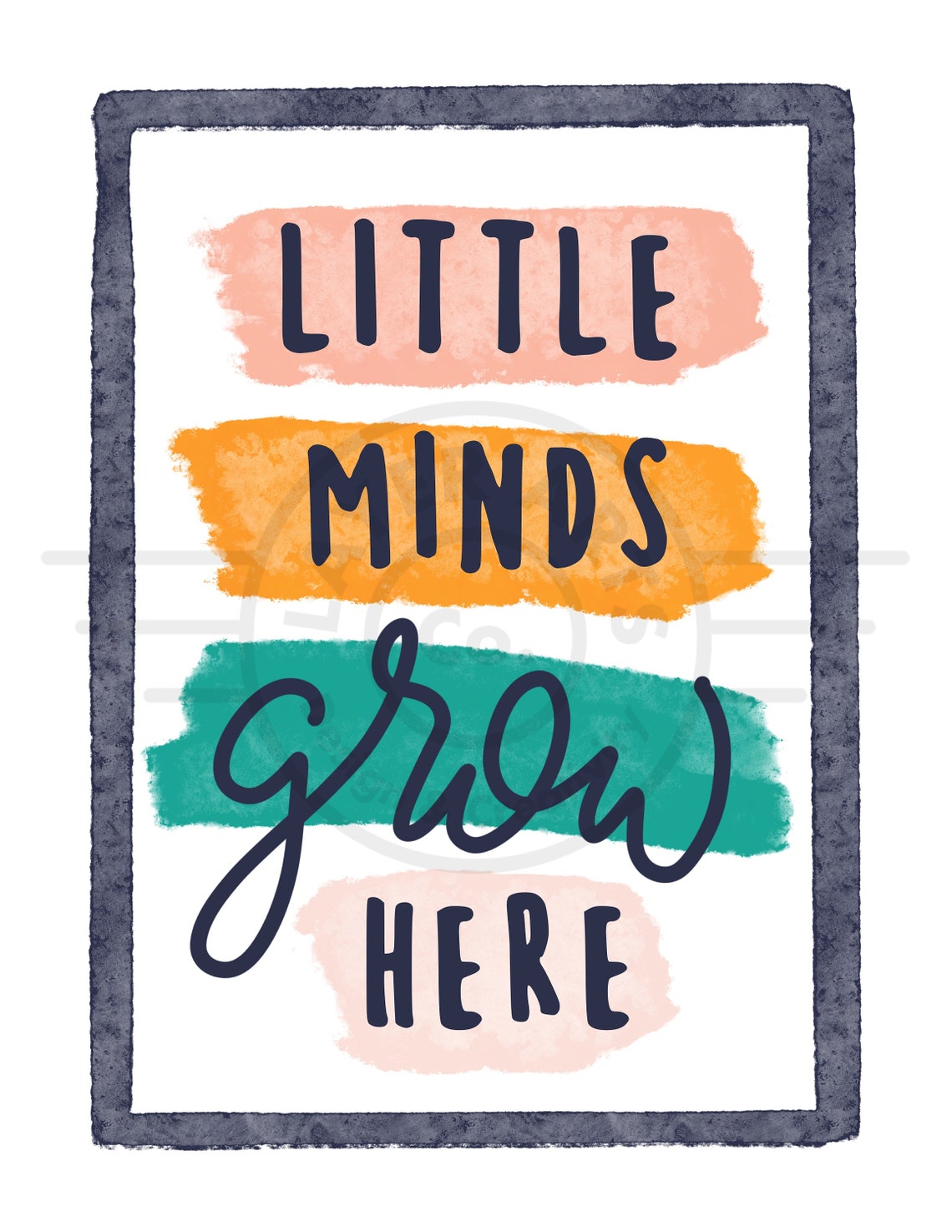 Little Minds Grow Here Printable Wall Art - Etsy
