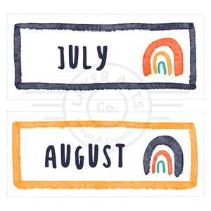 BUNDLE - Days and Months Rainbow Themed Classroom Printables - Etsy