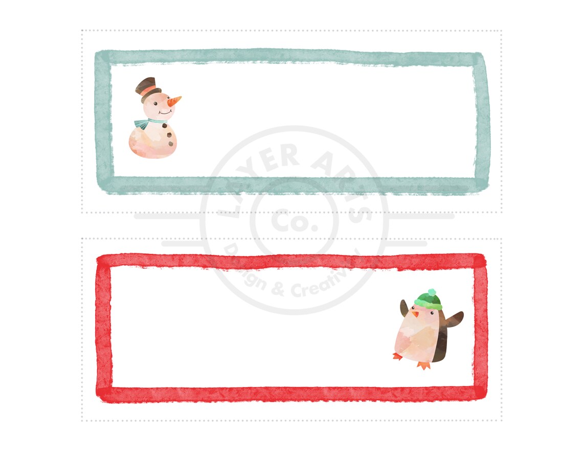 Classroom Name Tags Label Christmas Themed Classroom Printable - Etsy