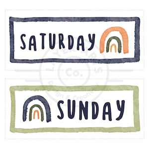 Days of the Week Neutral Themed Classroom Printable - Etsy