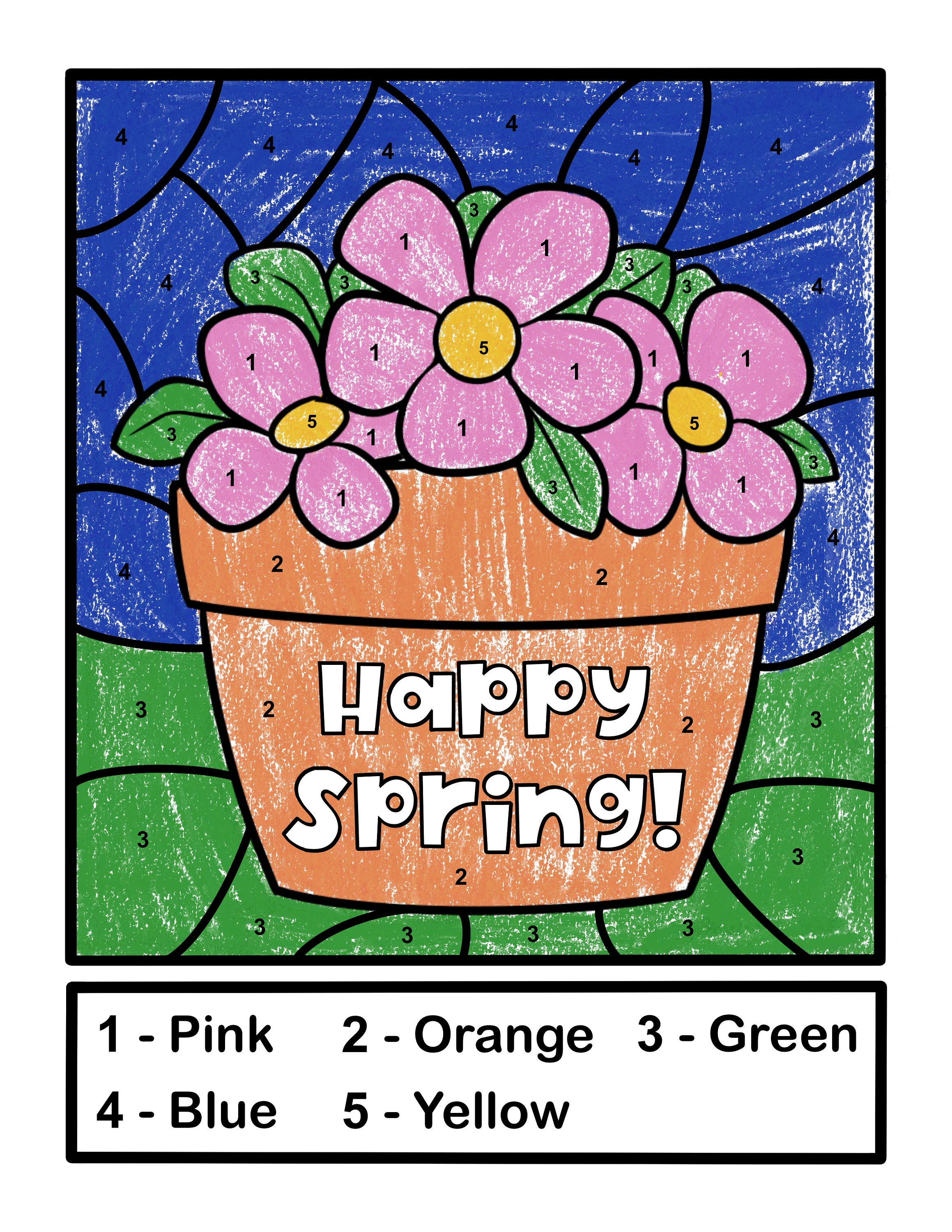 Happy Spring Pictures To Color