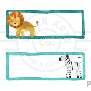 Editable Safari Animal Cubby Name Tags Label Themed Classroom ...