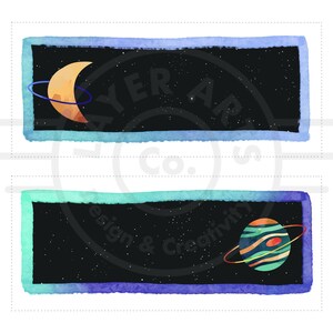 Classroom Cubby Name Tags Label Editable Space Planets Themed Printable ...