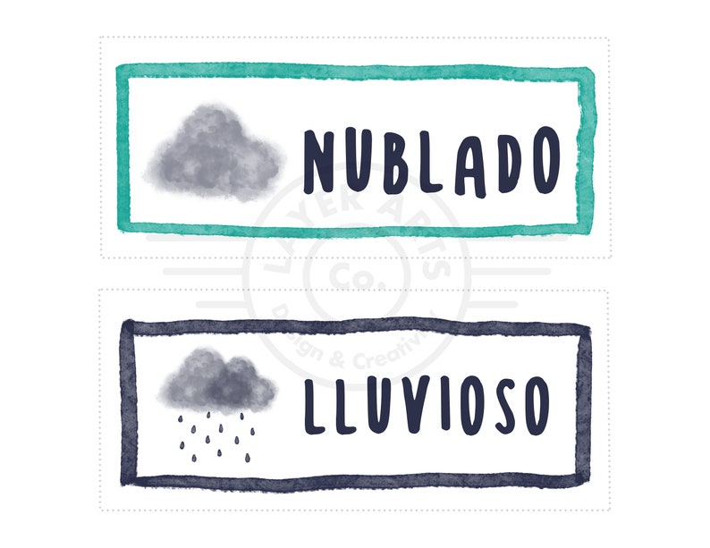 Spanish Weather Rainbow Themed Classroom Printable - El Clima De Hoy ...