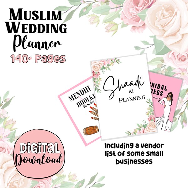 Digital Muslim Wedding Planner - Etsy