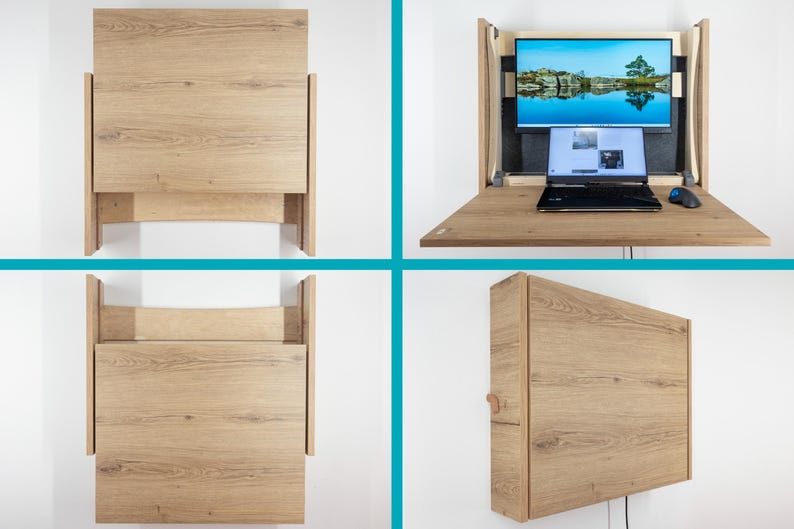 Wall Mounted Height Adjustable Desk. UK and USA Delivery - Etsy